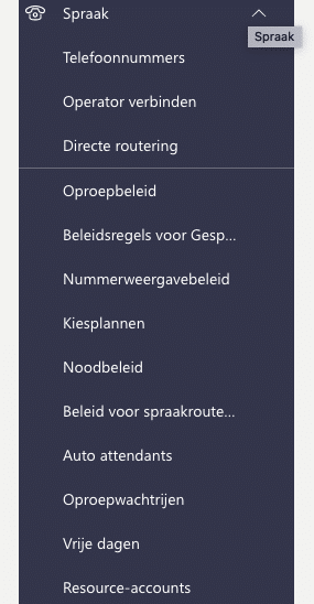 Bellen via Teams Telefoon met Microsoft 365 - Voicedata